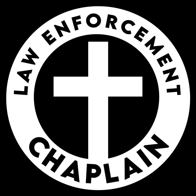 Police Chaplain Decal With Latin Cross or Shield - Etsy