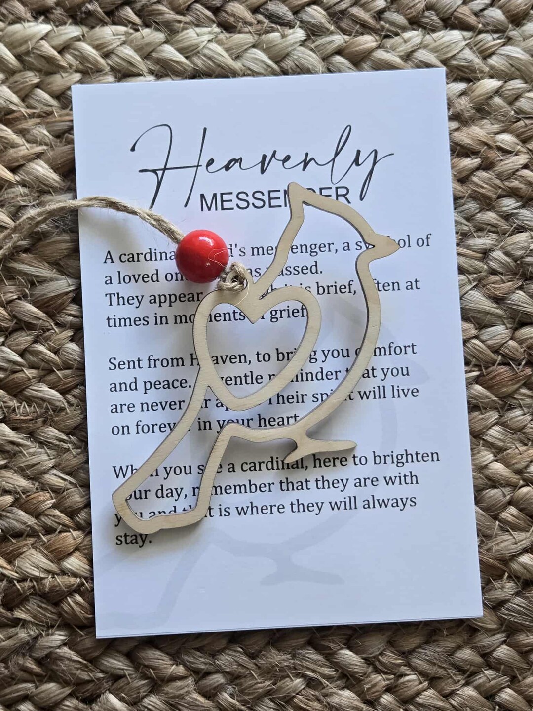 Cardinal Ornament, Heavenly Cardinal Story Ornament, in Loving Memory ...