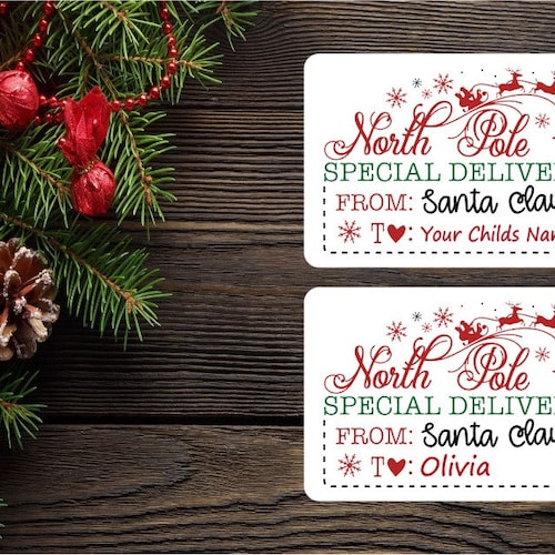 Personalized Santa Claus Gift Tags Christmas Gift Labels - Etsy