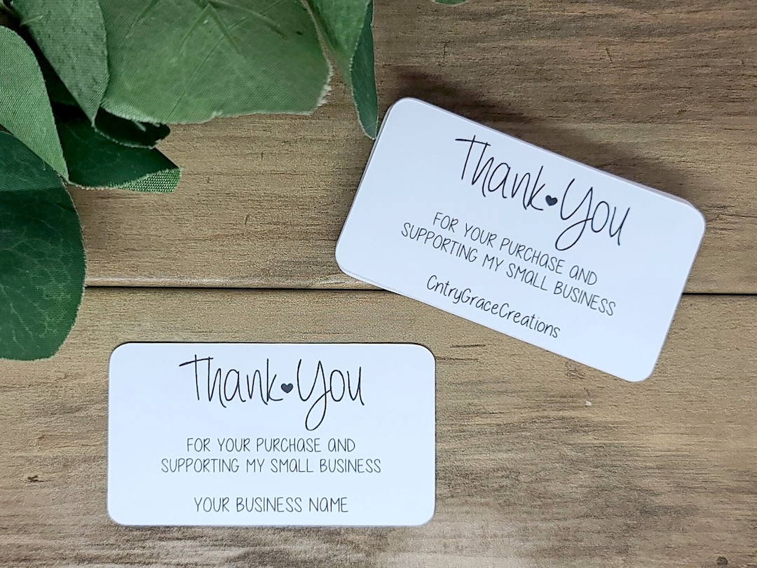 MINI Personalized Thank You Card, Small Business Thank You Card, Thank ...