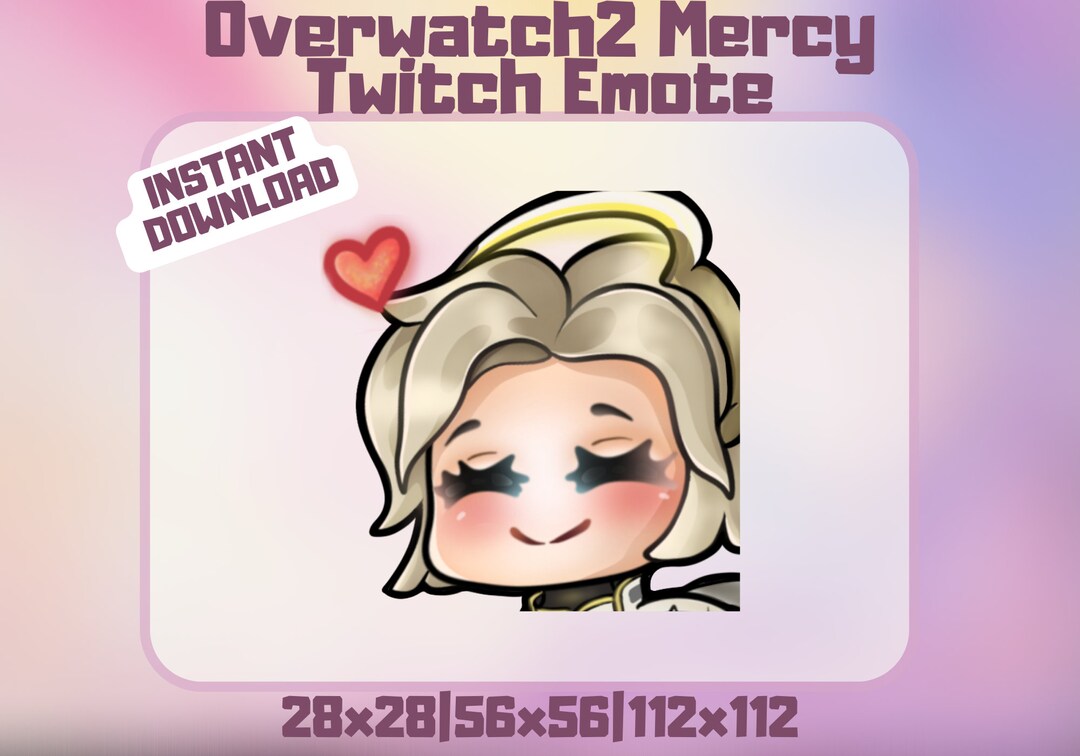 Overwatch 2 Mercy Love Emote Twitch | 1 Emote | Cute Overwatch 2 Chibi ...