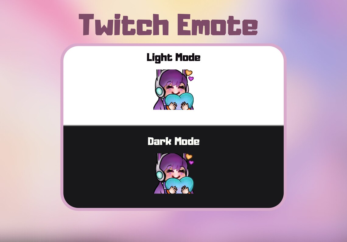 Twitch D.va EDM Love Emote Cute Overwatch Chibi Dva Heart Discord Emote ...