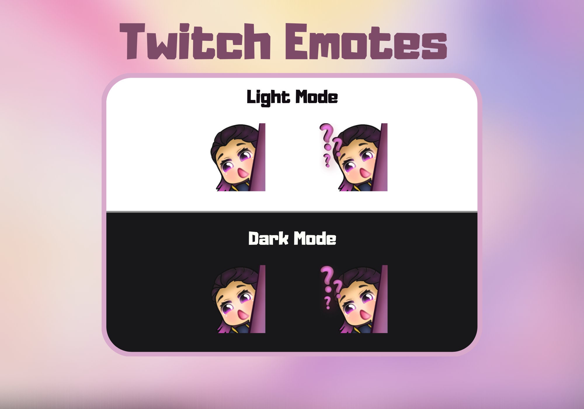 Twitch Reyna Emote Lurk/confused Cute Reyna Chibi - Etsy