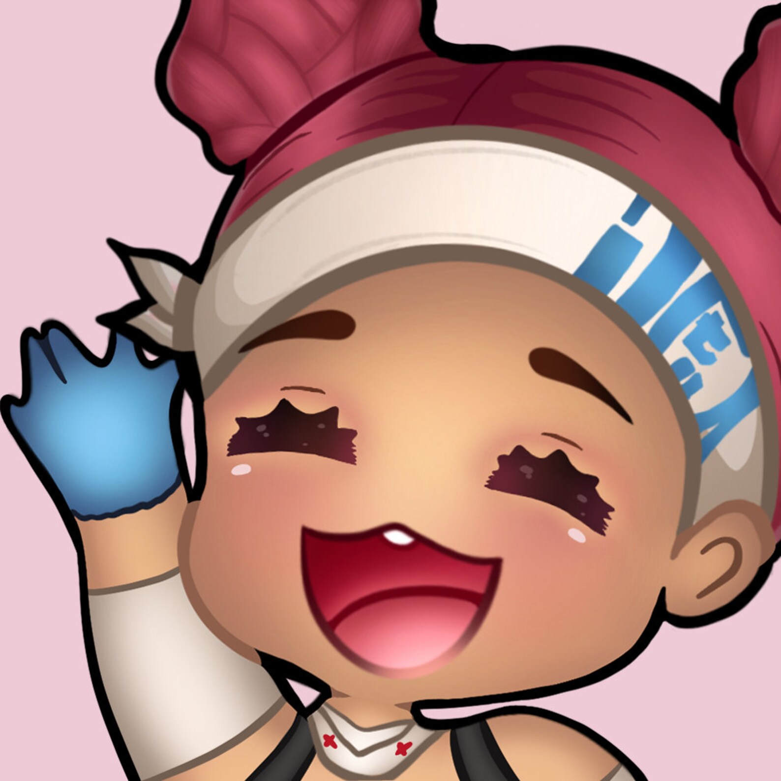 3x Chibi Twitch Emotes Apex Legends Lifeline Bundle - Hi Love Lurk - Etsy