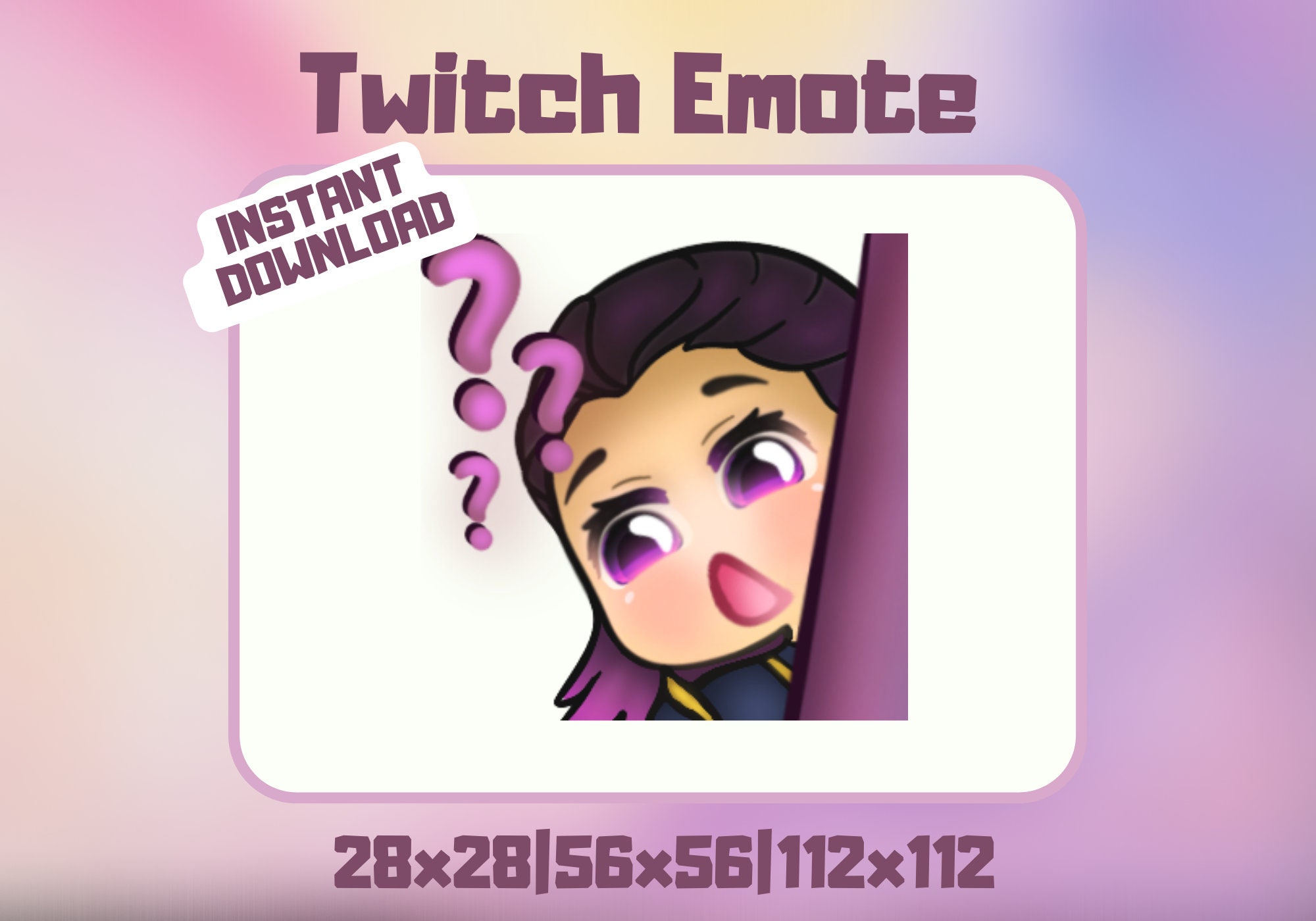 Twitch Reyna Emote Lurk/confused Cute Reyna Chibi - Etsy