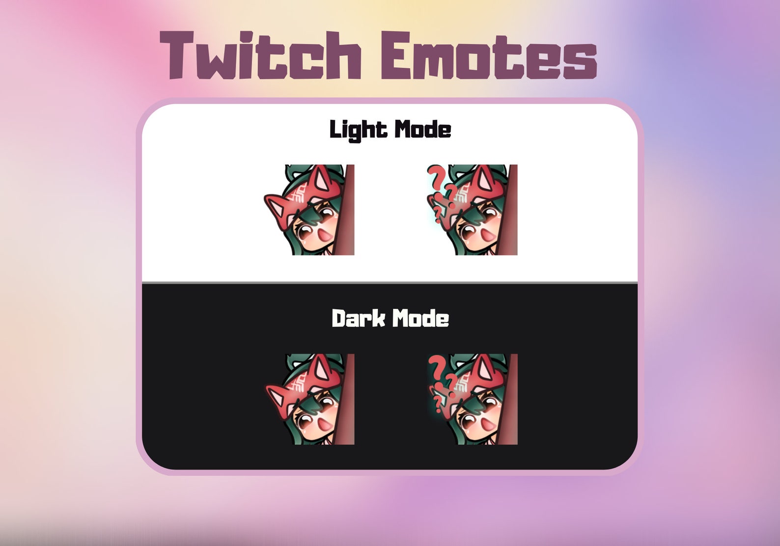 Twitch Kiriko Confused/lurk Emote Süße Overwatch Chibi Discord Emote ...