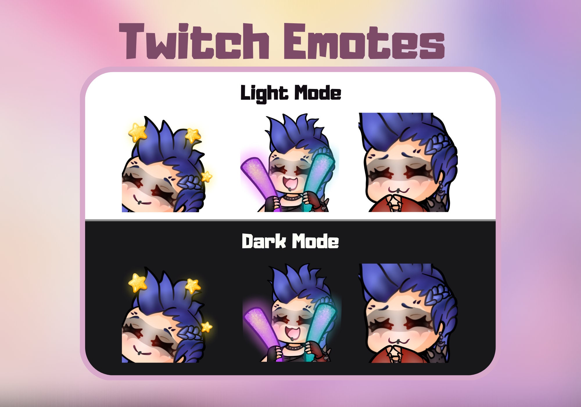 Junker Queen Glow Stick Emote Twitch | 1 Emote | Cute Overwatch 2 Chibi ...