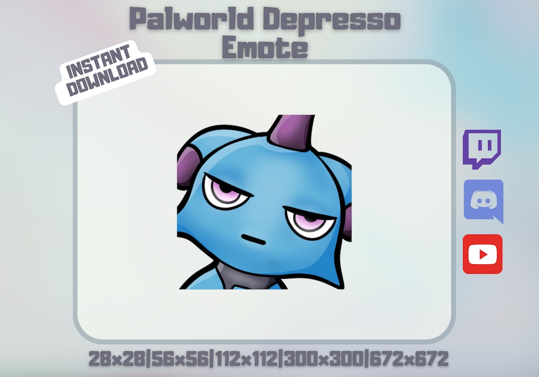 Depresso Palworld Twitch Emote - Süßer Palworld Chibi | Discord Emotes ...