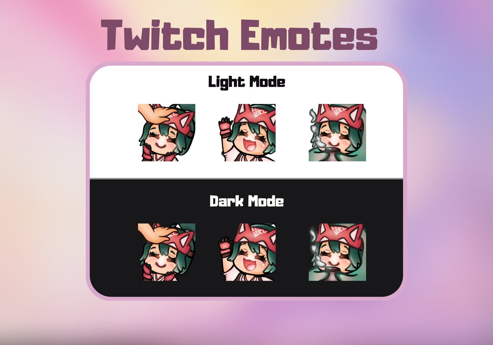 Twitch Kiriko Emote Bundle | 7 Emotes + 1 Sub/Bit-Badge + 2 animierte ...