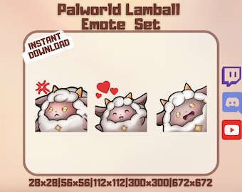 Lamball Emotes Set Palworld Twitch, Discord, Youtube Cute Kawaii Lamb ...