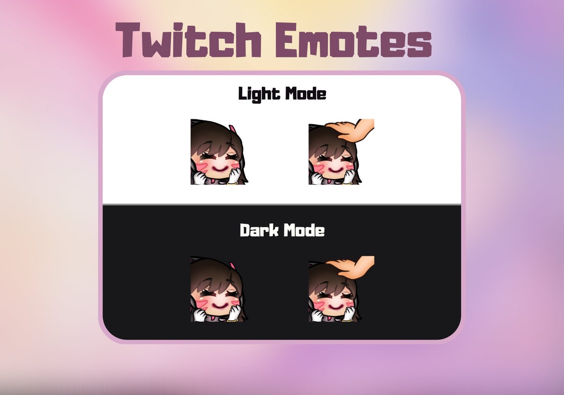 Twitch D.va Cuddle Emote - Cute Overwatch Chibi | Cozy Discord Emote ...