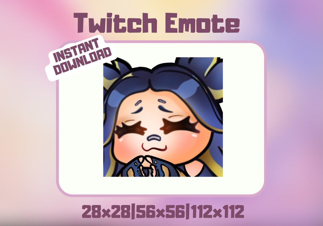 Neon Valorant Twitch Shy Emote | 1 Emote | Cute Valorant Chibi ...