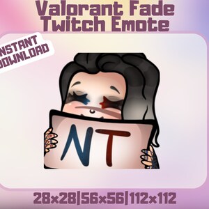 Fade Valorant NT Twitch Emote | 1 Nice Try Emote| Cute Valorant Chibi ...