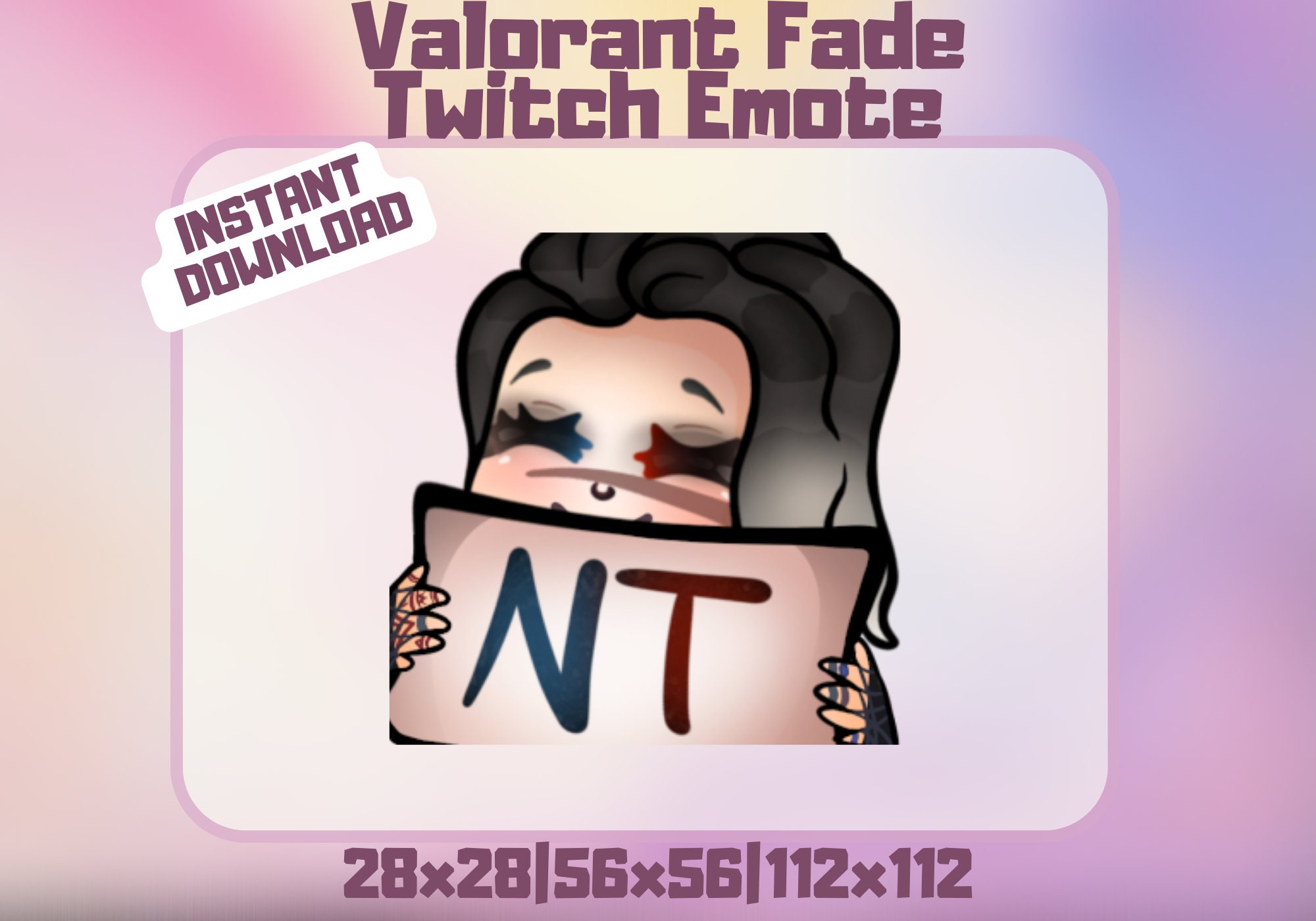 Fade Valorant NT Twitch Emote 1 Nice Try Emote Cute Valorant Chibi ...