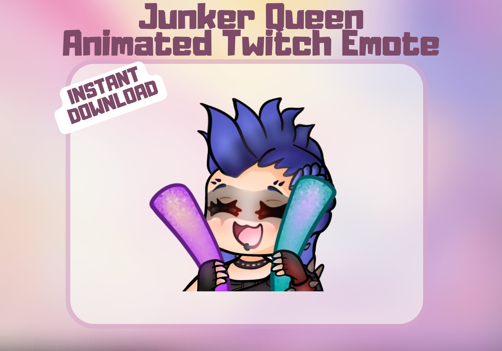 Junker Queen Animated Twitch Emote | Glow Stick Emote | Static and ...