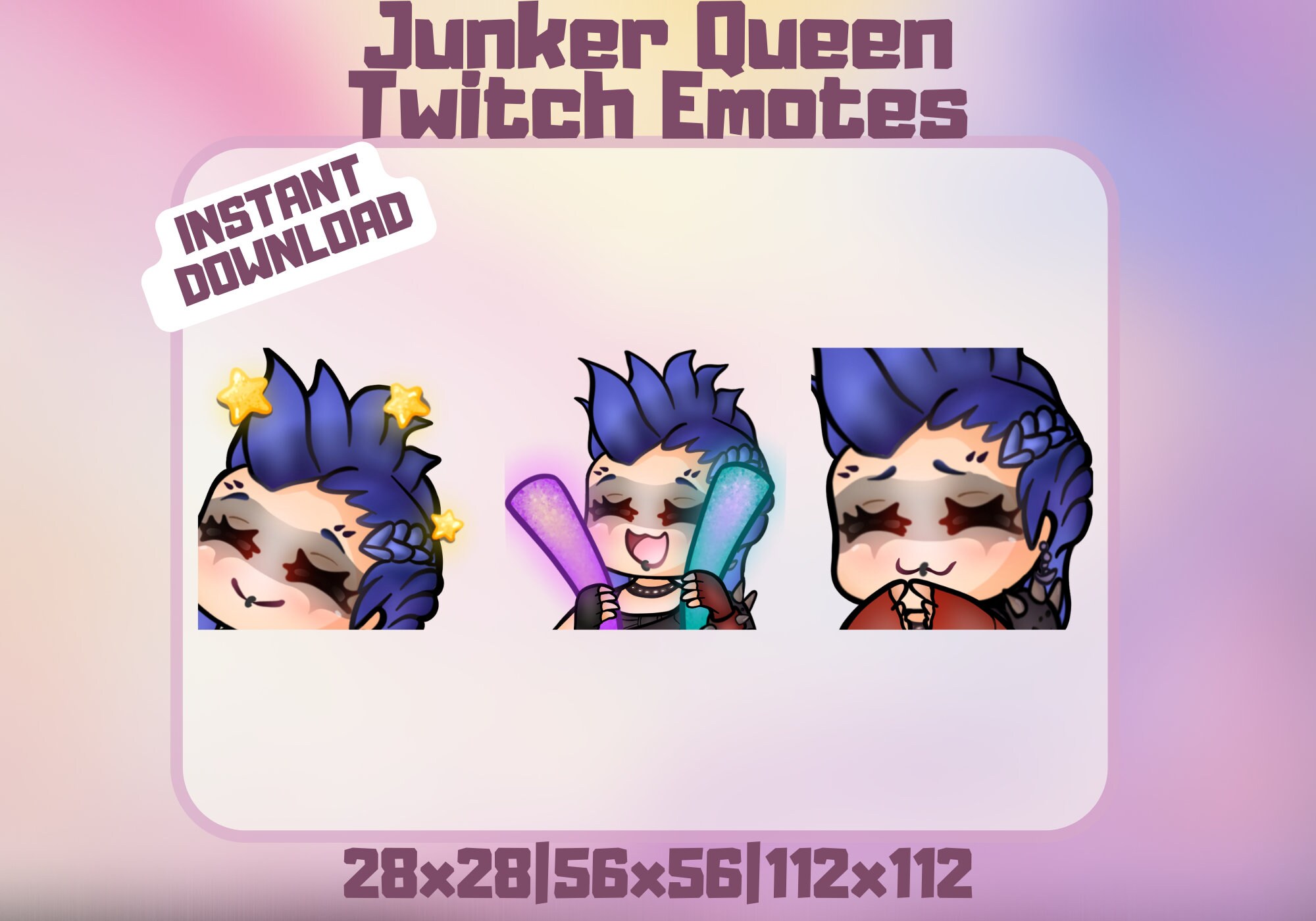 Junker Queen Emote Bundle Twitch 3 Emotes Cute Overwatch 2 - Etsy