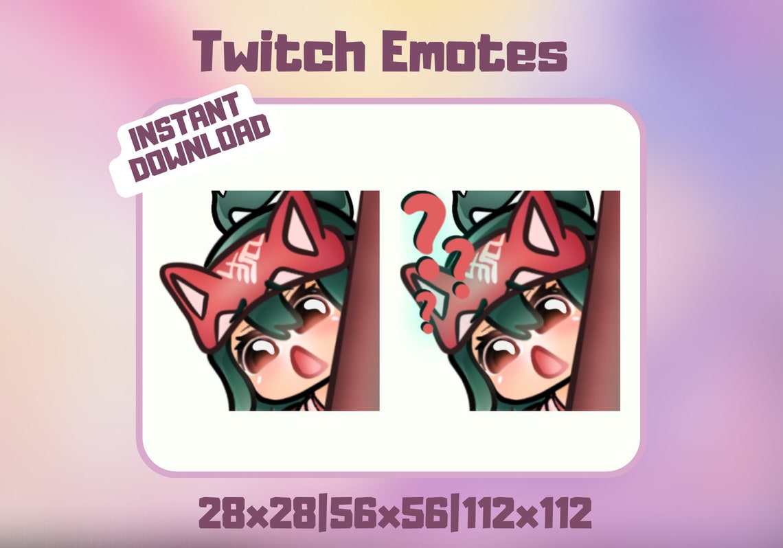 Twitch Kiriko Confused/lurk Emote Süße Overwatch Chibi Discord Emote ...