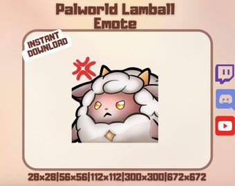 Lamball Emotes Set Palworld Twitch, Discord, Youtube Cute Kawaii Lamb ...