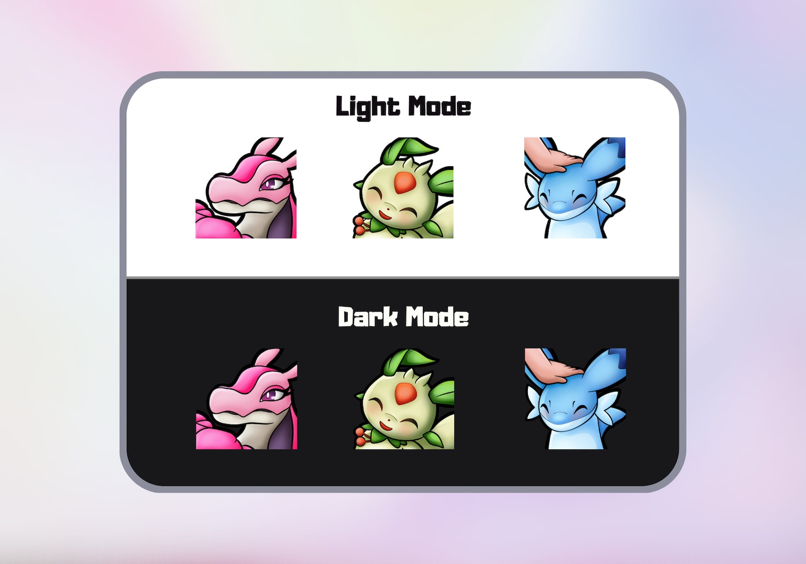 Palworld Twitch Emote Set - Chillet, Lifmunk, Lovander | Cute Palworld ...