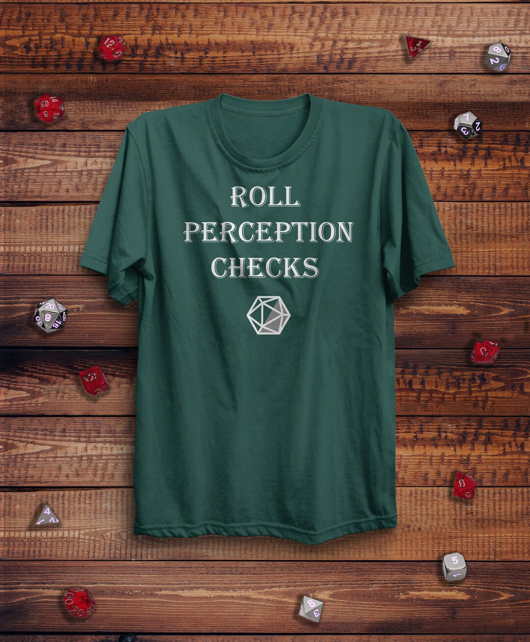 Roll Perception Dungeons and Dragons D20 Shirt, Dnd Shirt, Gift for ...