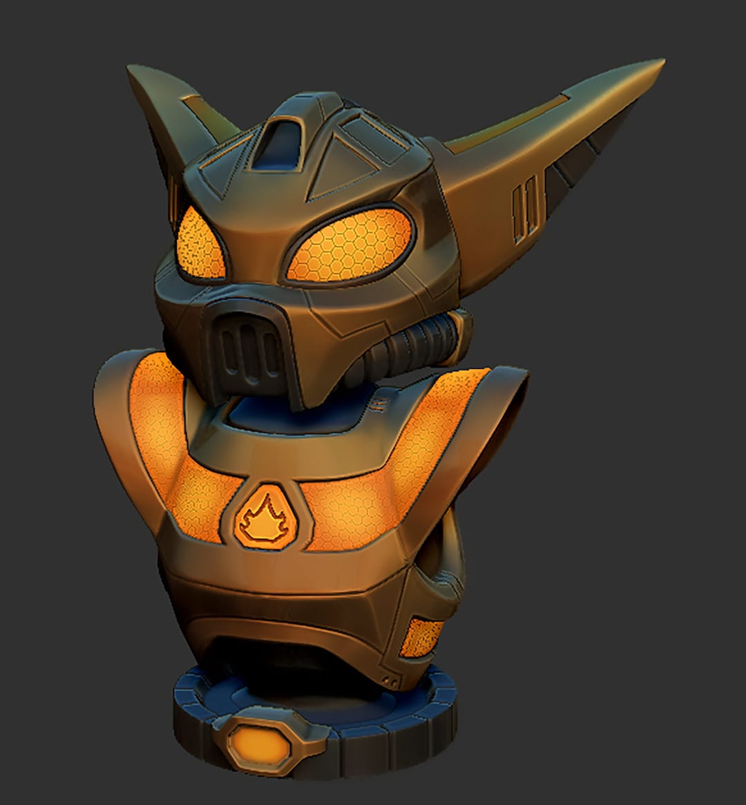 Ratchet and Clank 3, Ratchet Infernox Armor Bust - Etsy