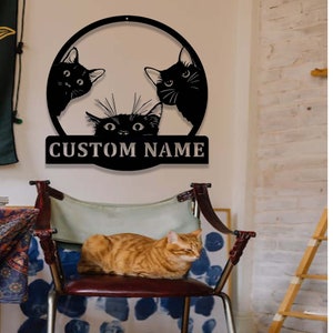 Custom Cat Sign,personalized Cat Name Sign,kitten Welcome Sign Door ...