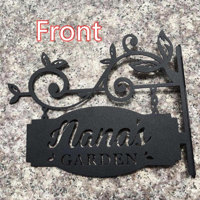 Custom Address Sign,flower Address Hanging Sign,garden Nameplate ...