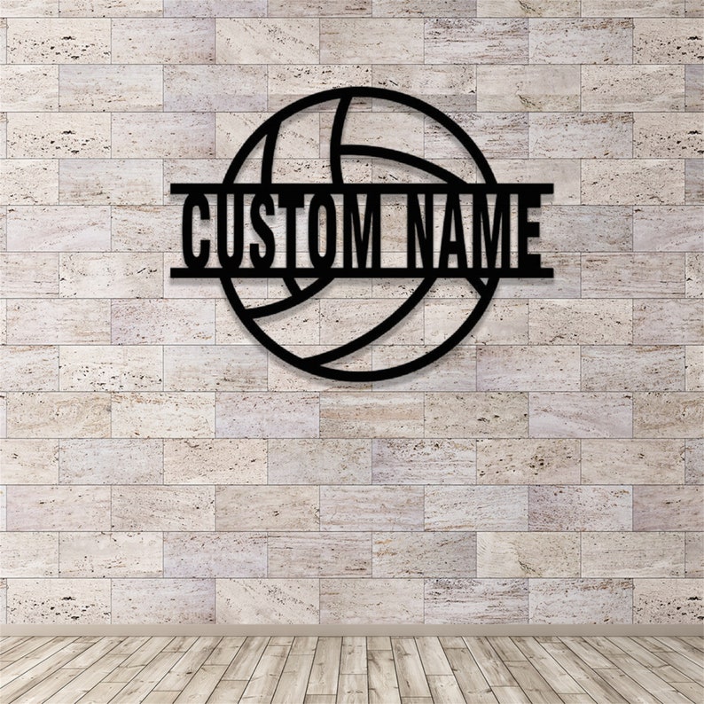 Personalized Volleyball Metal Wall Artvolleyball Metal - Etsy