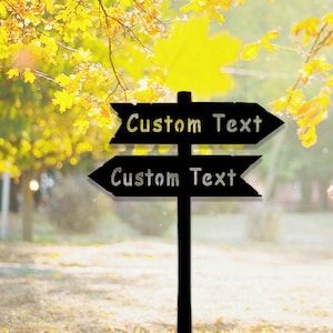Custom Metal Destination Arrow Signs,personalized Directional Sign ...