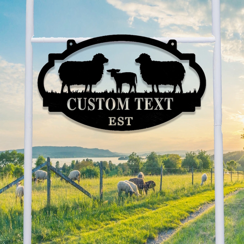 Custom Sheep Farmhouse Metal Signgoat Sheep Metal Wall - Etsy