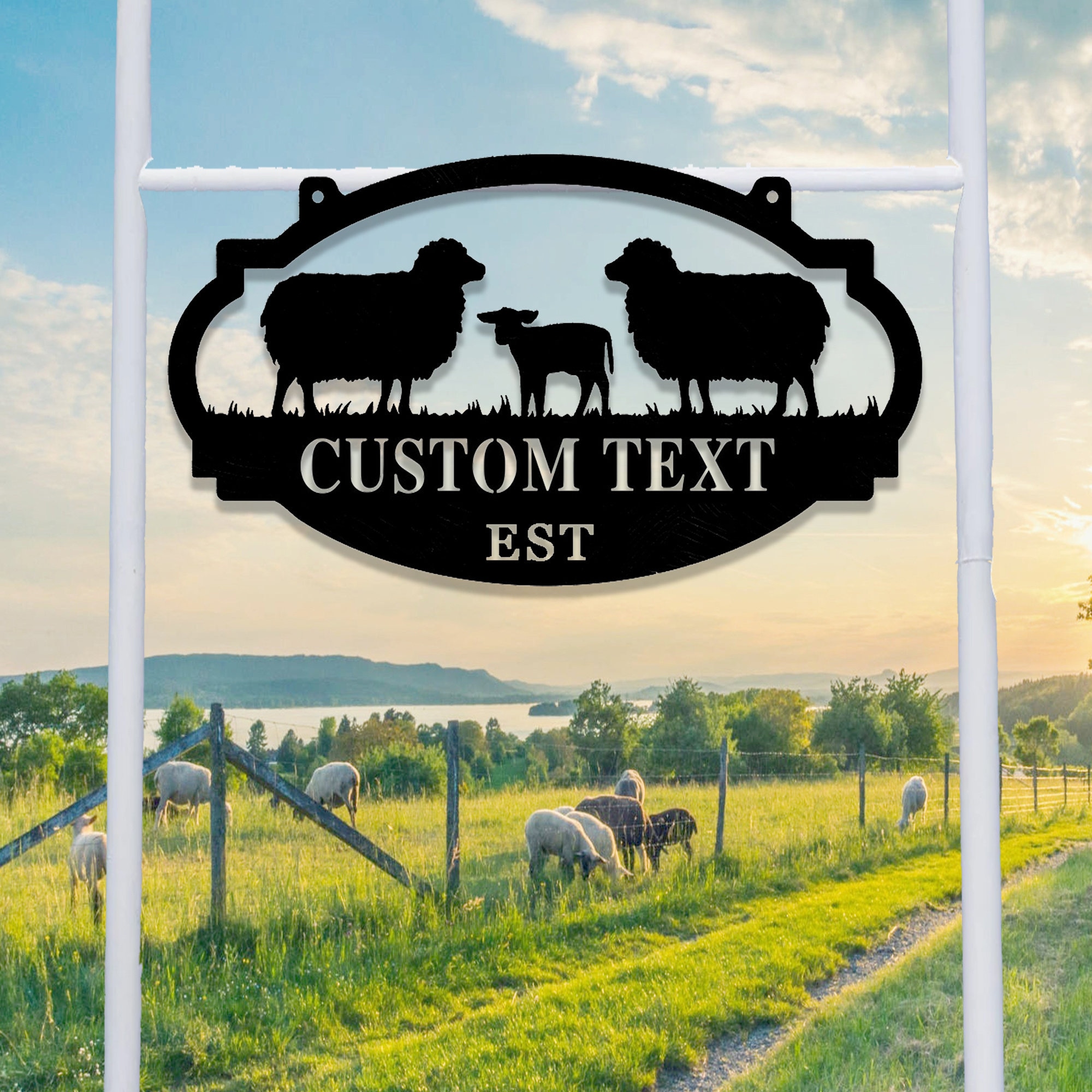 Custom Sheep Farmhouse Metal Signgoat Sheep Metal Wall - Etsy