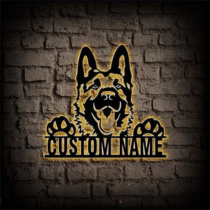 German Shepherd Metal Sign Personalized,german Shepherd Metal Wall Art ...