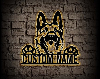 German Shepherd Metal Sign - Etsy