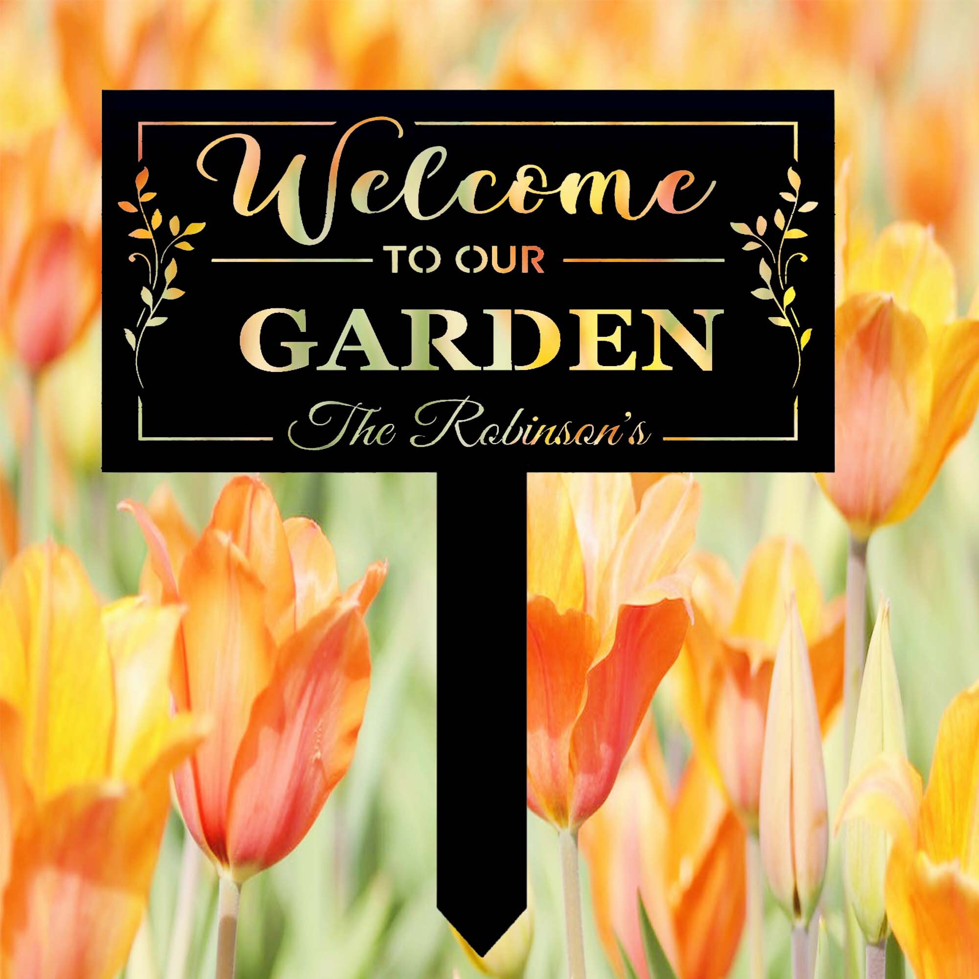 Custom Garden Stake,metal Garden Sign With Stake,personalized Welcome ...