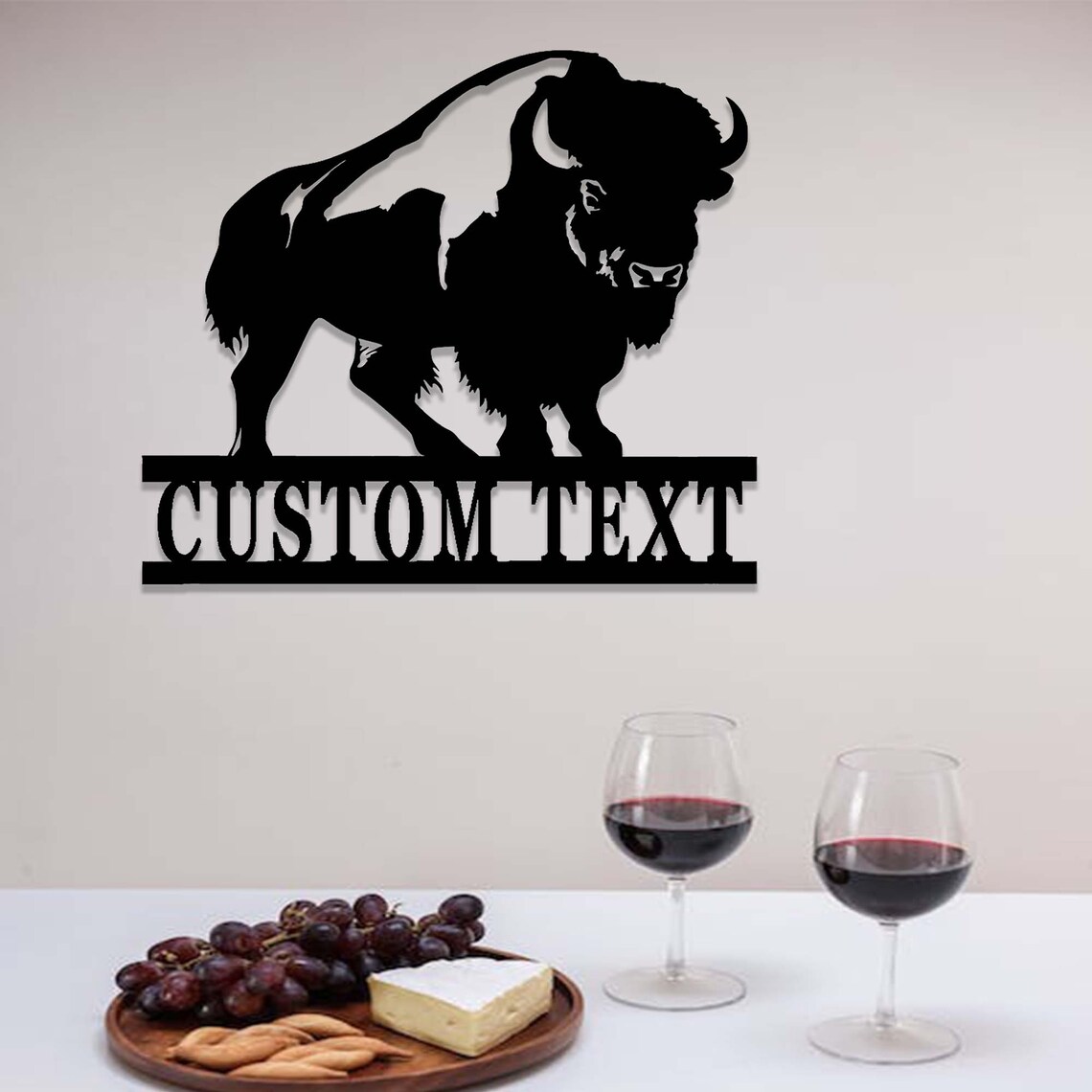 Custom Buffalo Metal Sign,buffalo Bison Metal Wall Art,personalized ...