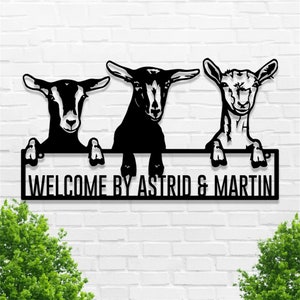 Custom Goat Farm Sign,farm Sign,metal Goat Sign,personalized Goat Ranch ...