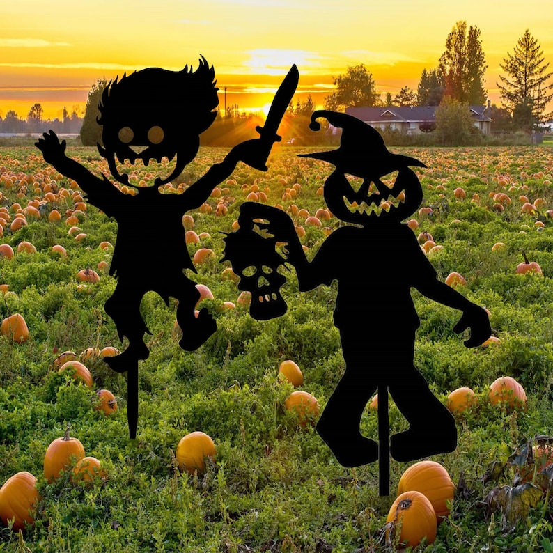 Halloween Zombie Kids Yard Stakeoutdoor Halloween - Etsy