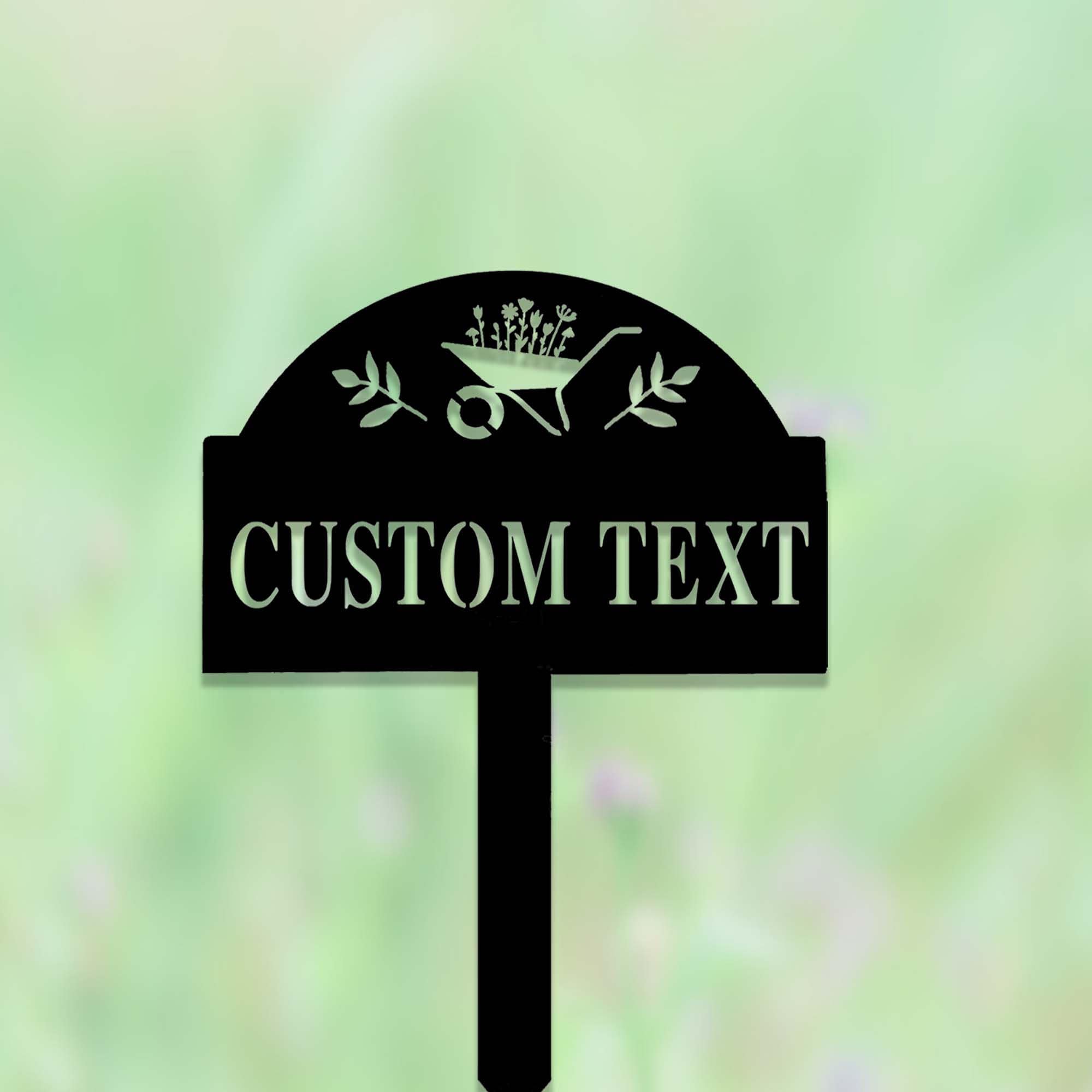 Custom Garden Stake,metal Garden Sign With Stake,personalized Garden ...