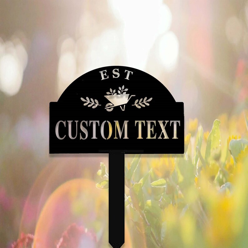 Custom Garden Stakemetal Garden Sign With Stakepersonalized - Etsy