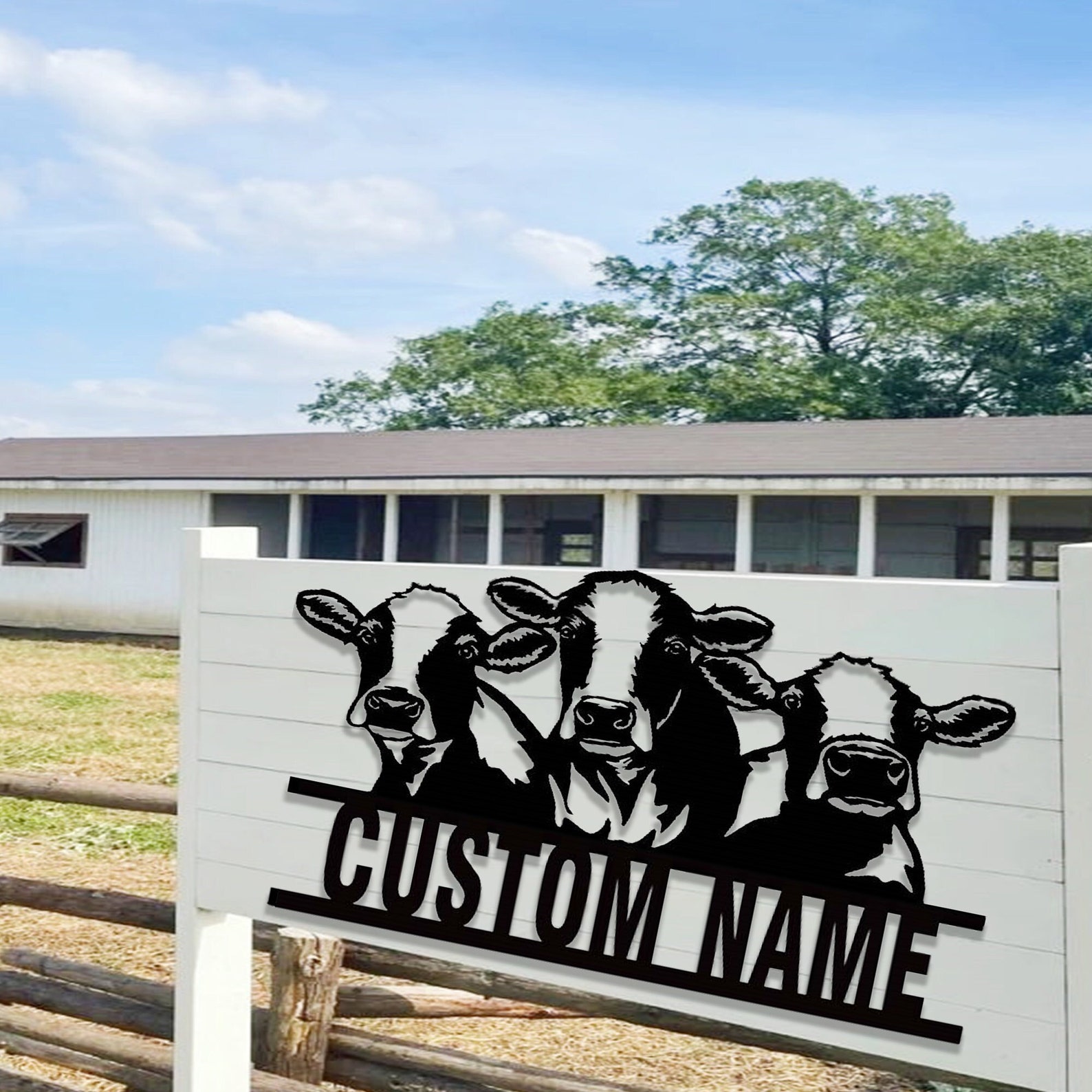 Cow Metal Sign Personalized,cow Cattle Metal Wall Art,custom Cow Farm ...
