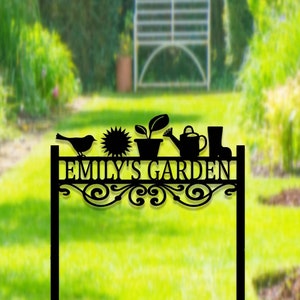 Custom Garden Sign,metal Garden Stake,personalized Garden Sign,sign for ...