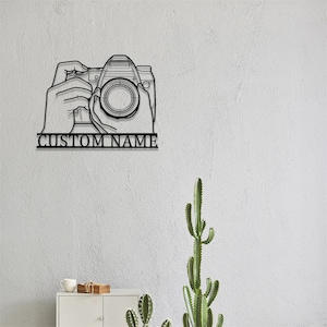 Custom Camera Metal Wall Art,camera Metal Sign,camera Wall Decor,custom ...