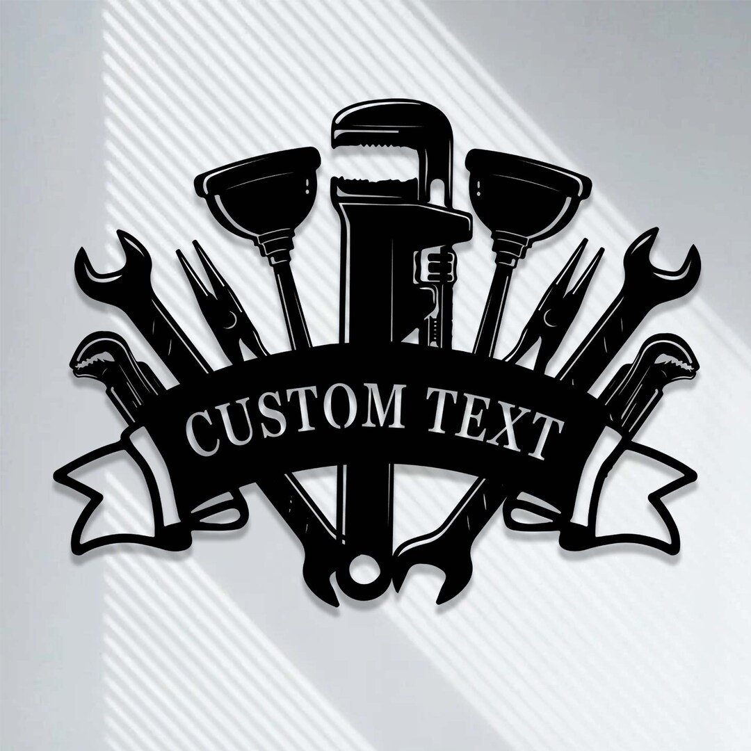 Custom Plumber Tools Metal Sign,personalized Plumber Name Sign,plumbing ...