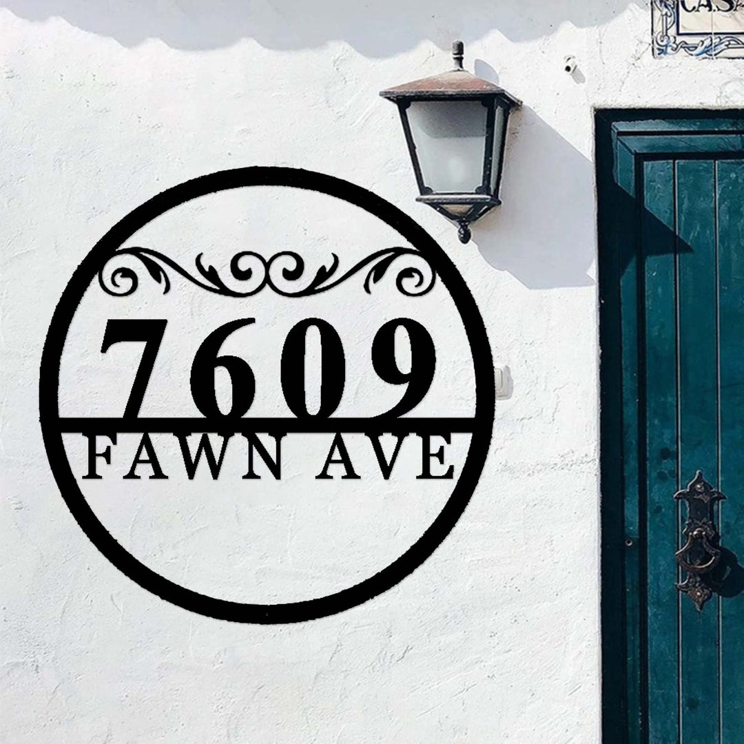 Custom House Number Sign,metal House Number Sign,personalized Address ...