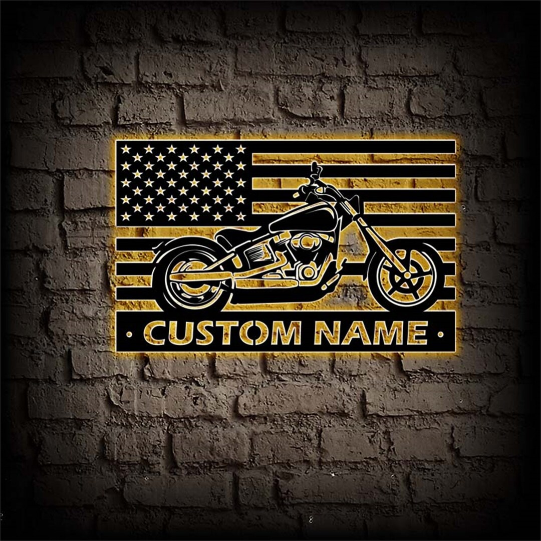 Custom Motorcycle Metal Sign,motorcycle Metal Wall Art,personalized ...