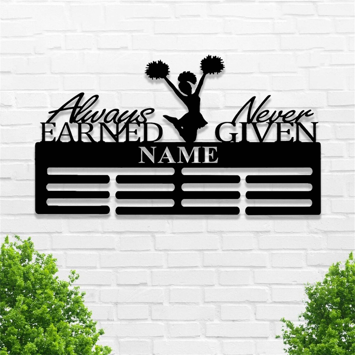 Personalized Cheerleader Medal Holder,custom Cheerleader Name Medal ...