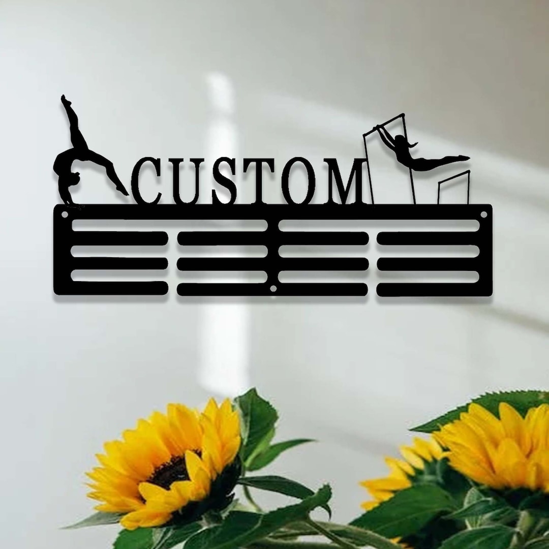 Custom Gymnastics Medal Holder,personalized Gymnast Name Medal Hanger ...