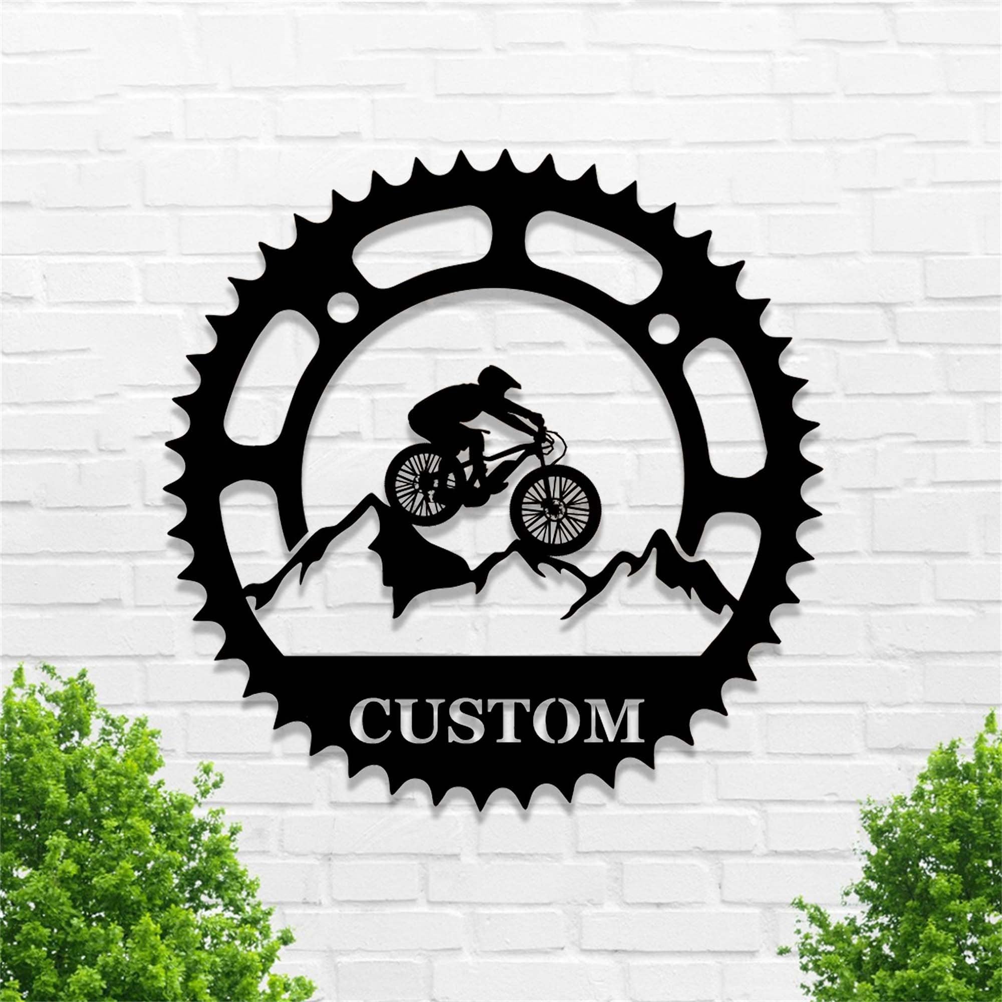 Custom Mountain Bike Metal Sign,mountain Bicycle Biking Metal Wall Art ...