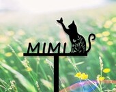 Custom Metal Cat Memorial Stakepersonalized Cat Marker Name - Etsy