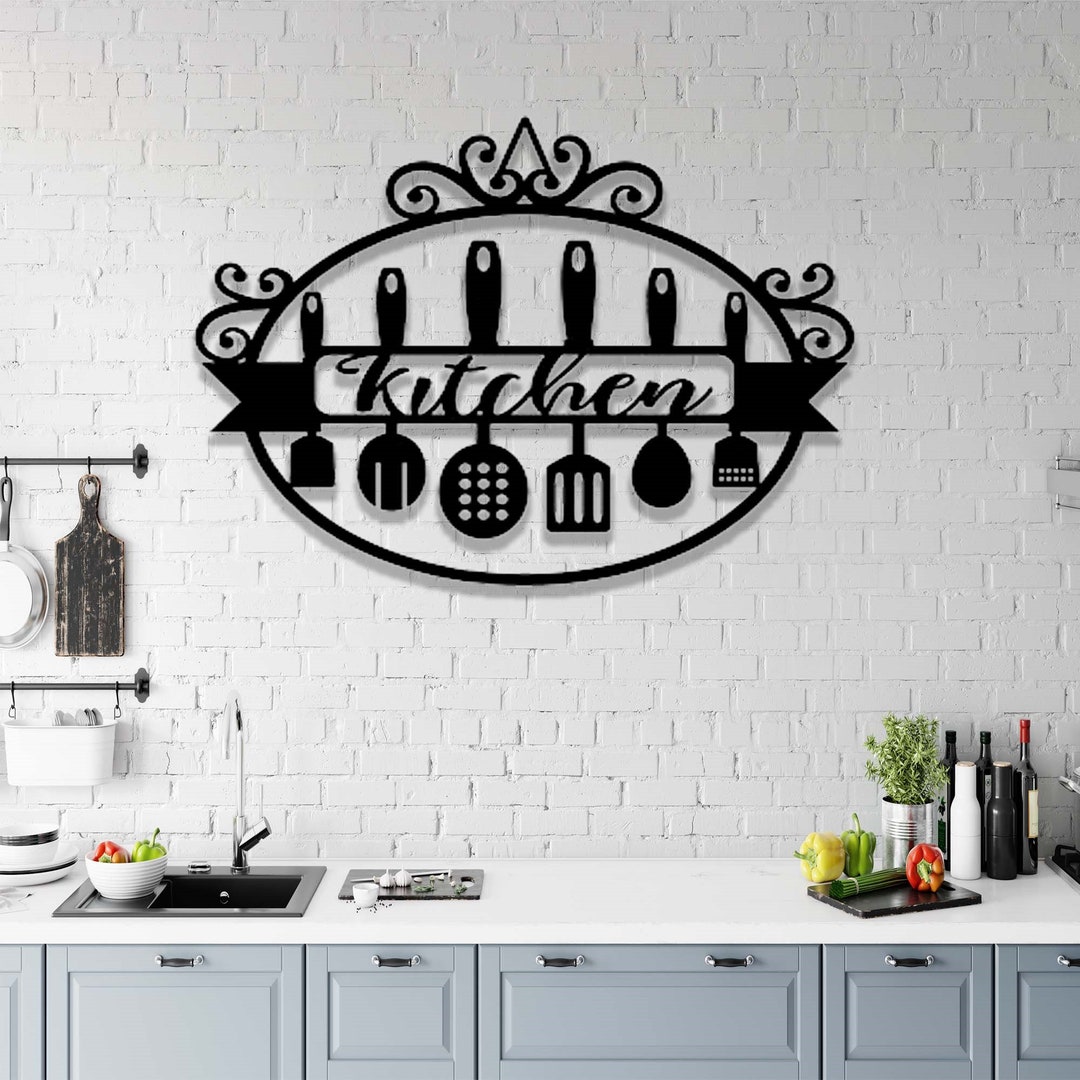 Personalized Kitchen Metal Sign,kitchen Metal Wall Art,custom Kitchen ...